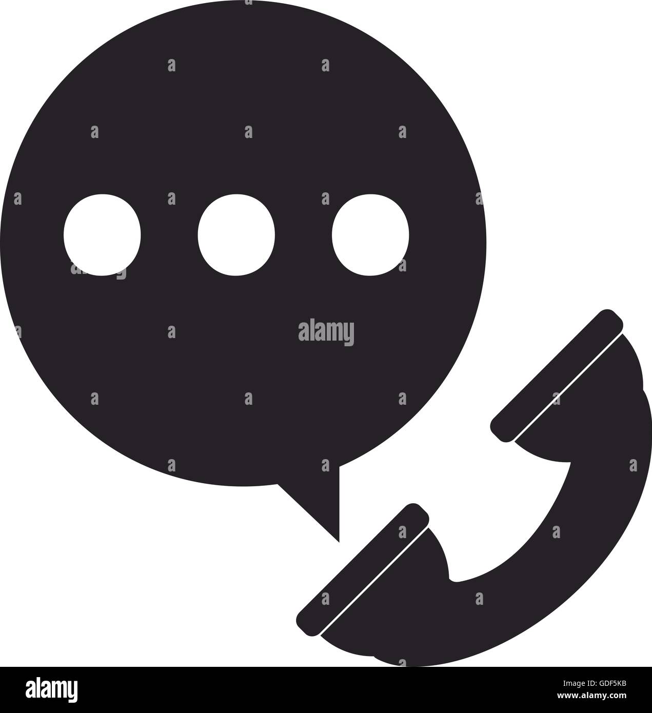 phone sign with conversation bubble icon Stock Vector Image & Art - Alamy