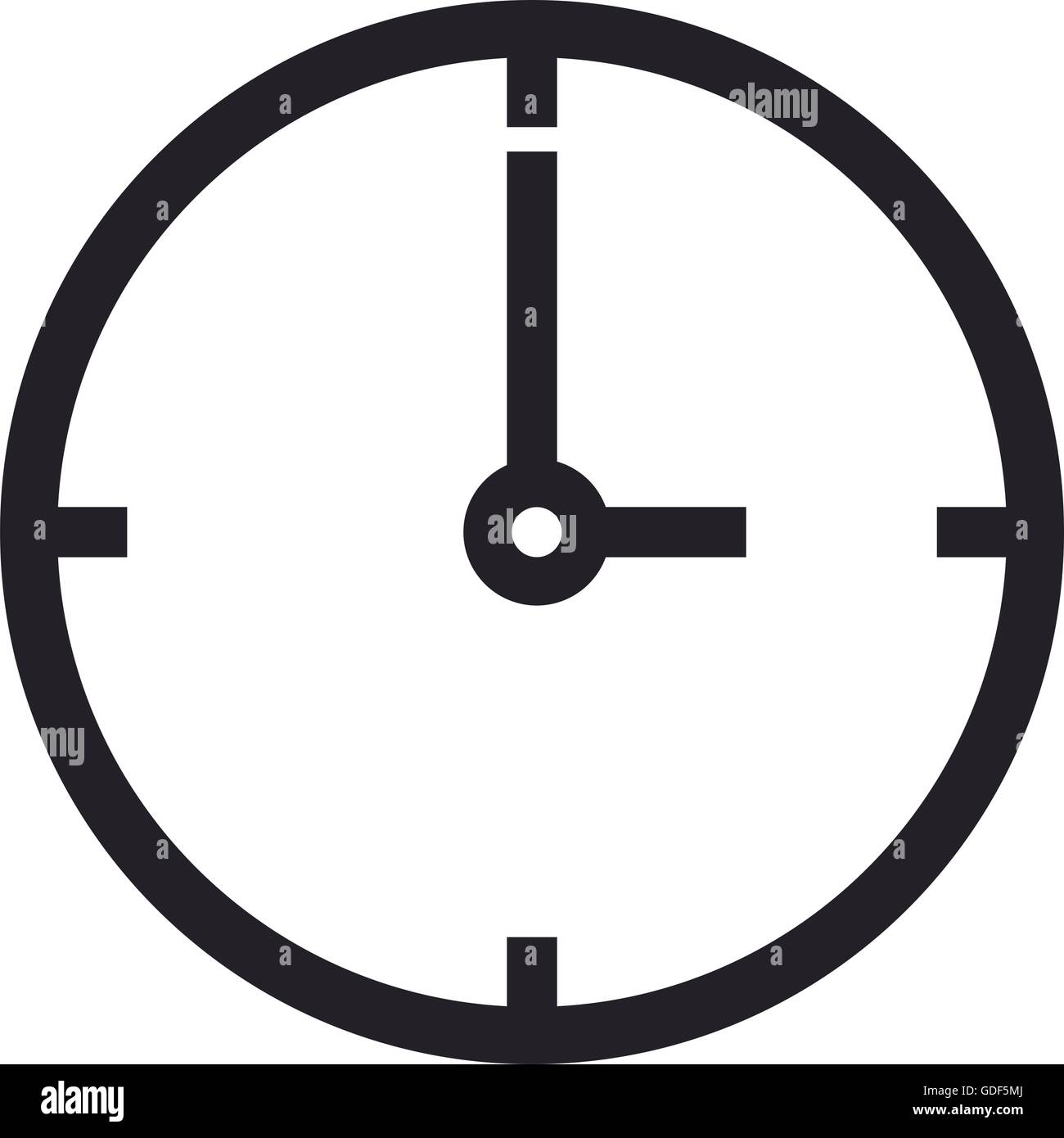 simple clock icon Stock Vector Image & Art - Alamy