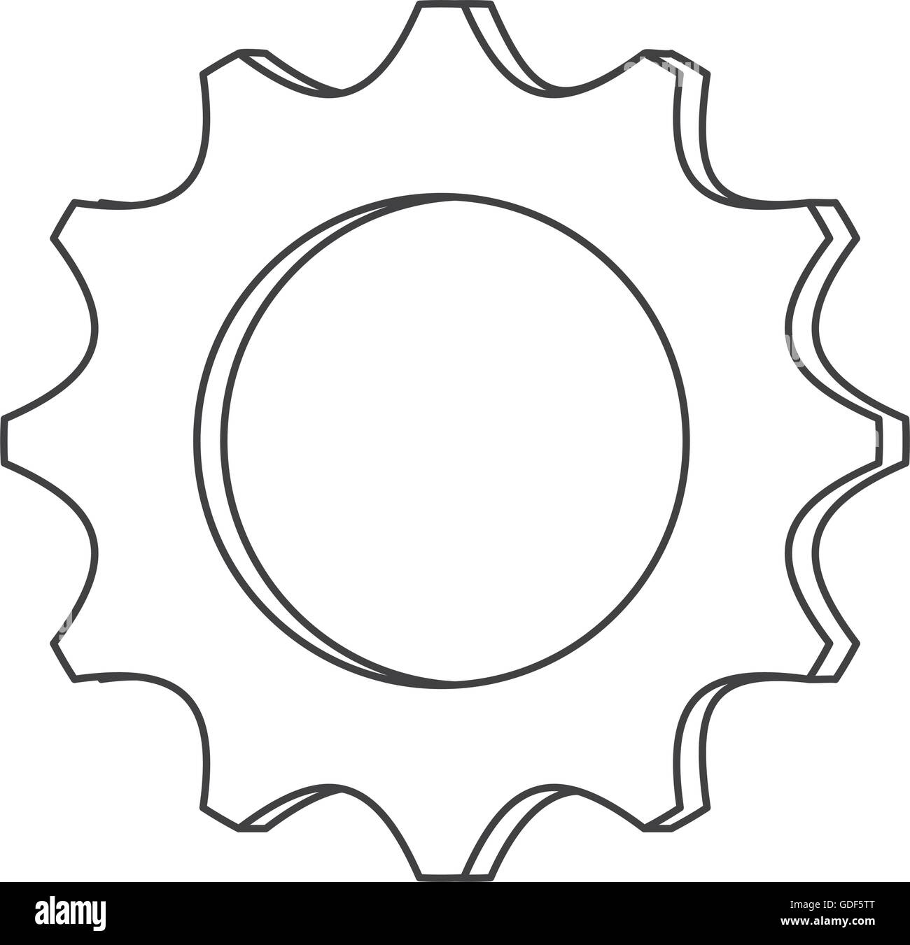 single gear icon Stock Vector Image & Art - Alamy