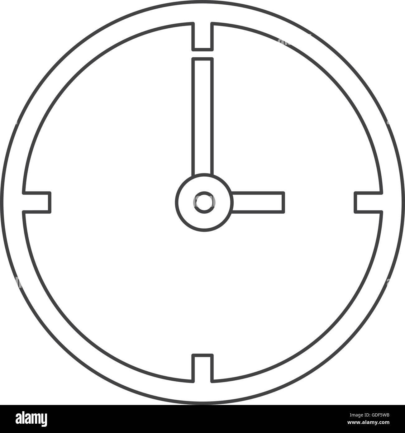 simple clock icon Stock Vector Image & Art - Alamy
