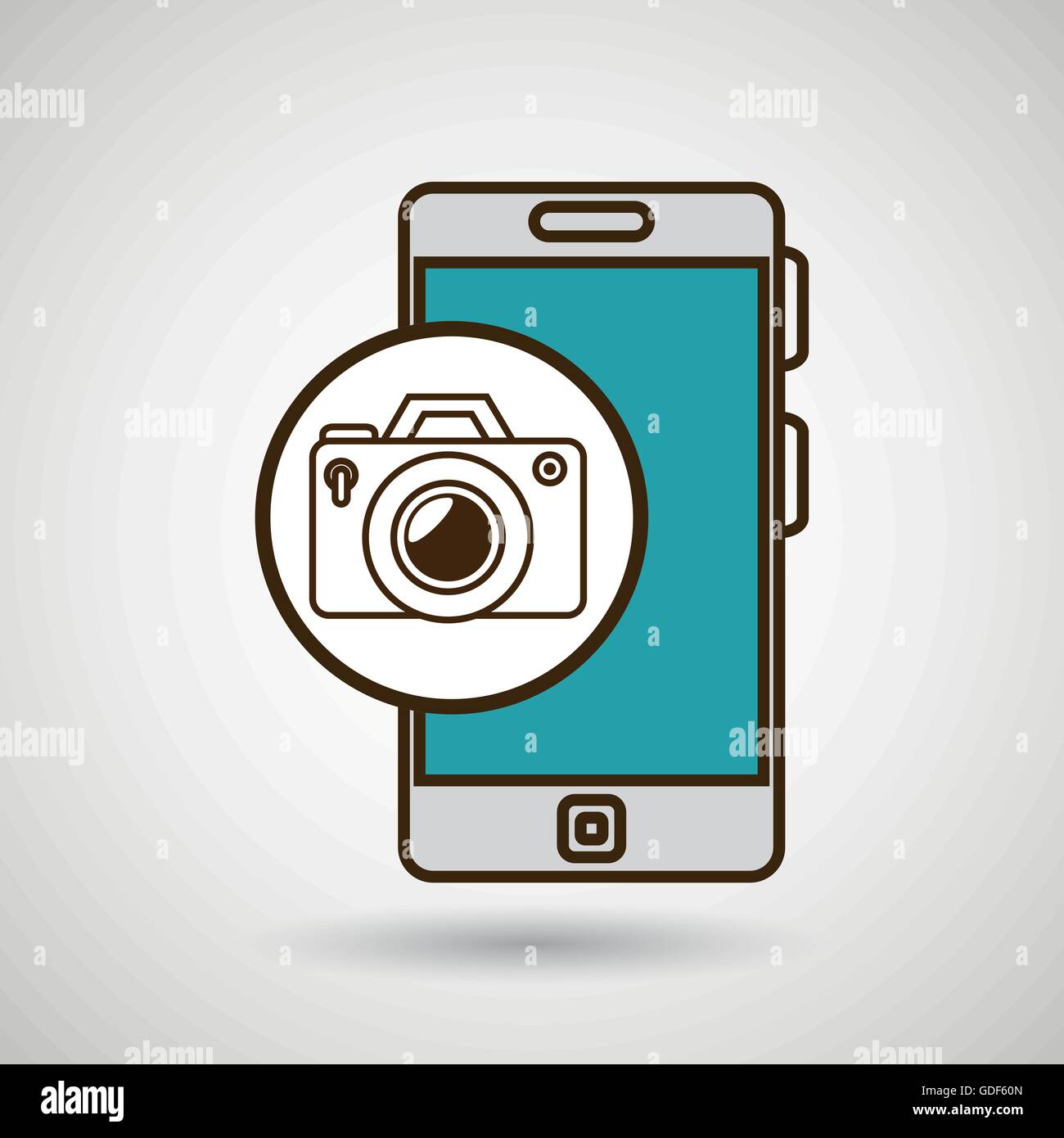 smartphone blue camera isolated icon design Stock Vector Image & Art ...