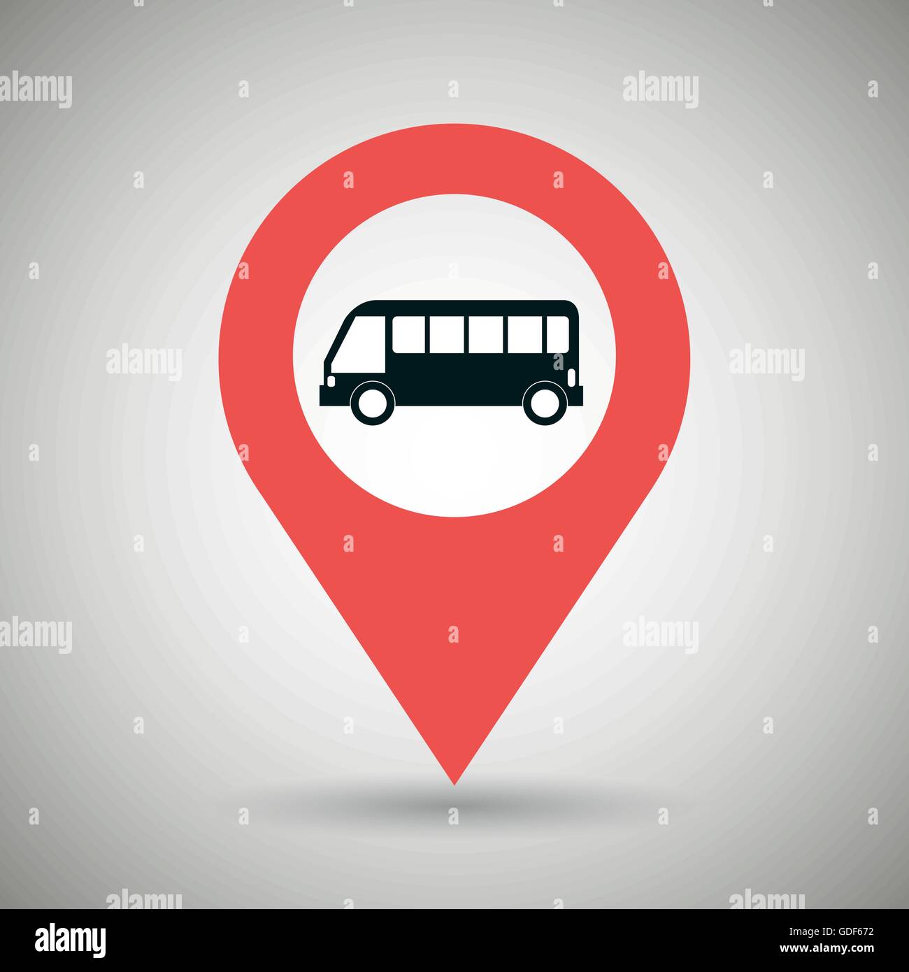 red signal black bus isolated icon design Stock Vector Image & Art - Alamy