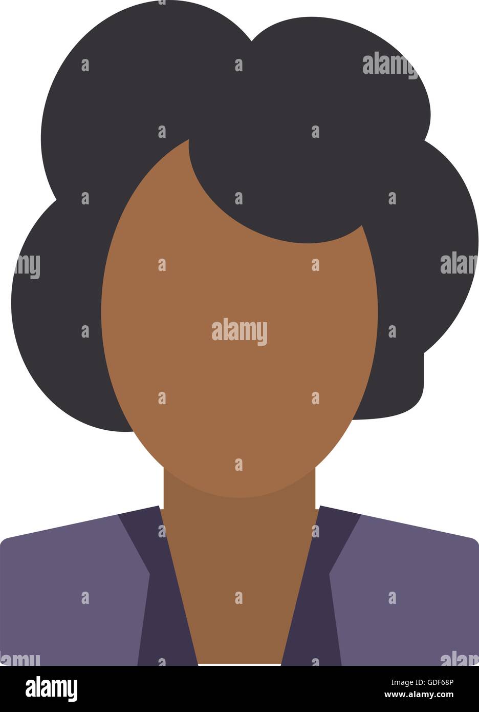 dark skin faceless woman portrait icon Stock Vector Image & Art - Alamy