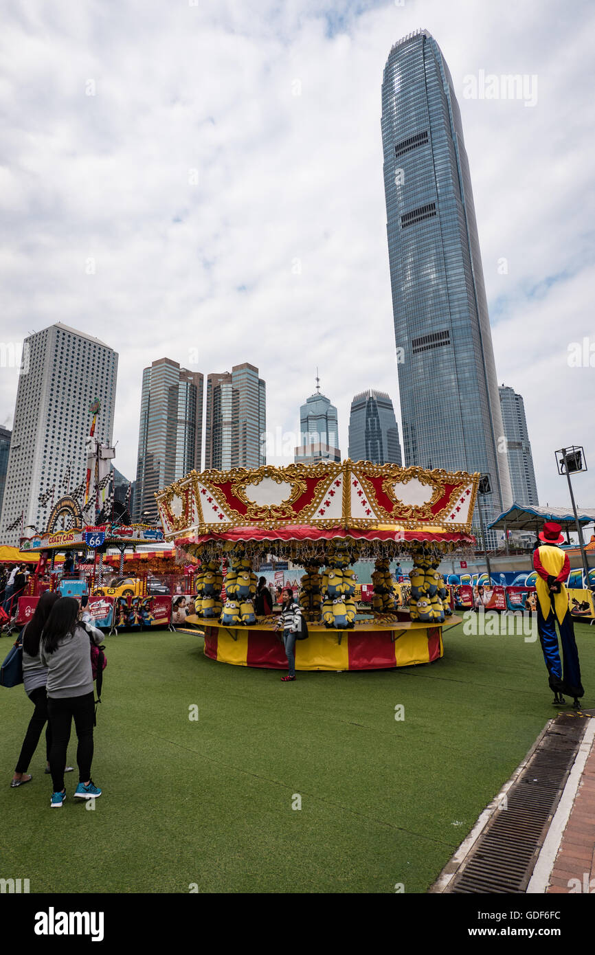 Fun fair at the central harbour event space with the International ...