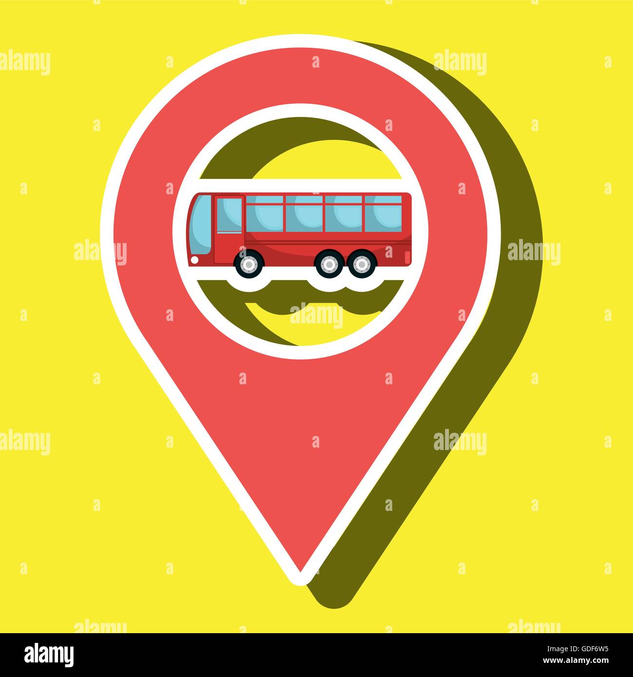 red signal red bus isolated icon design Stock Vector Image & Art - Alamy