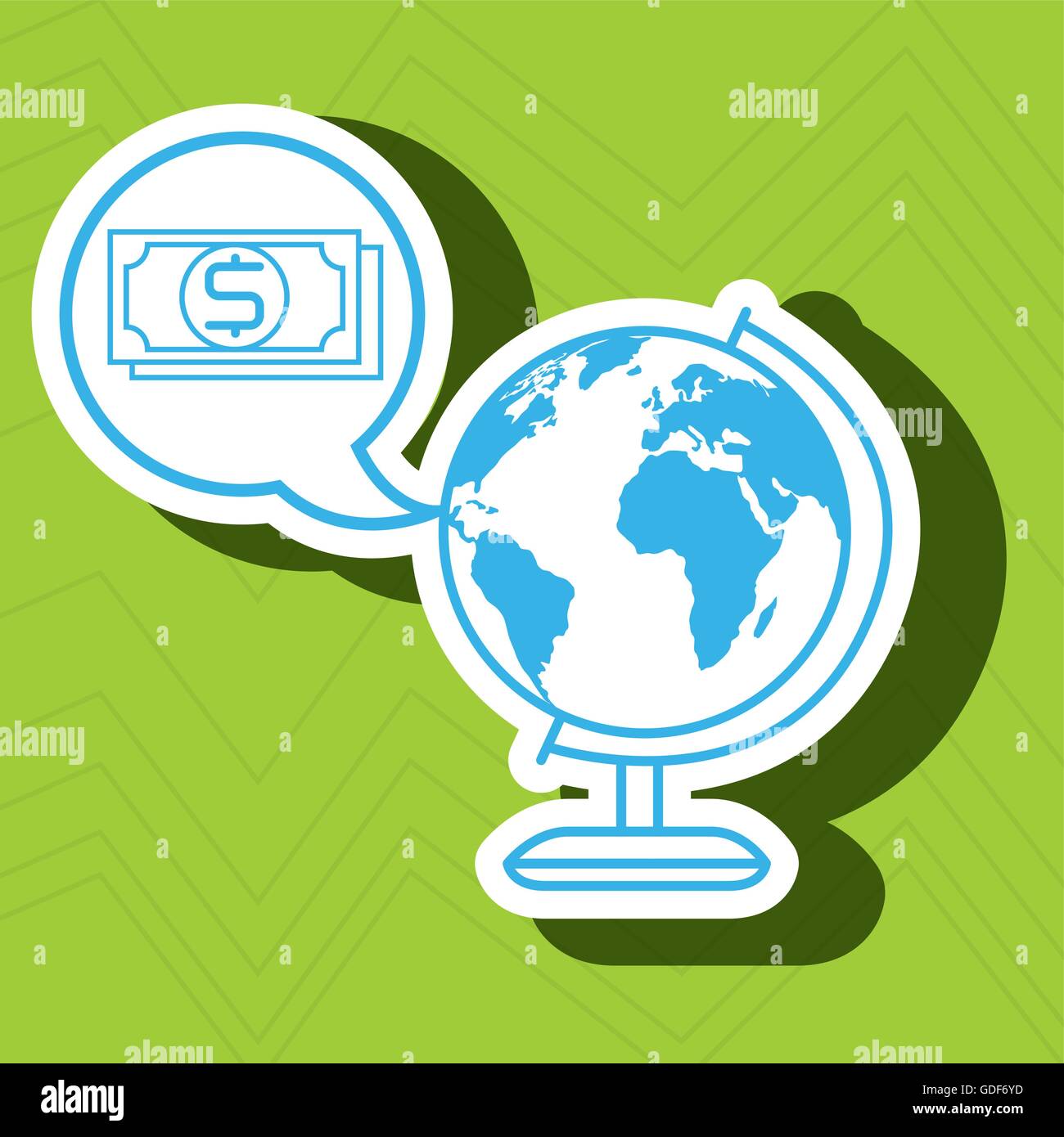 world map with bill isolated icon design Stock Vector Image & Art - Alamy