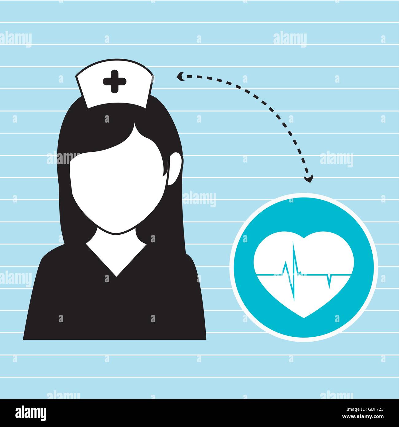 nurse and heart isolated icon design Stock Vector Image & Art - Alamy