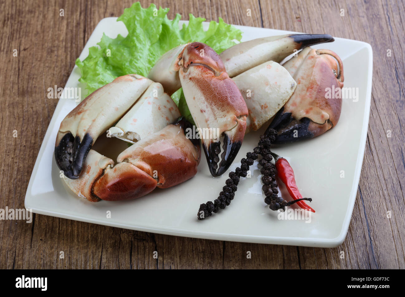 Fresh seafood - Crad claws with delicacy meat Stock Photo - Alamy