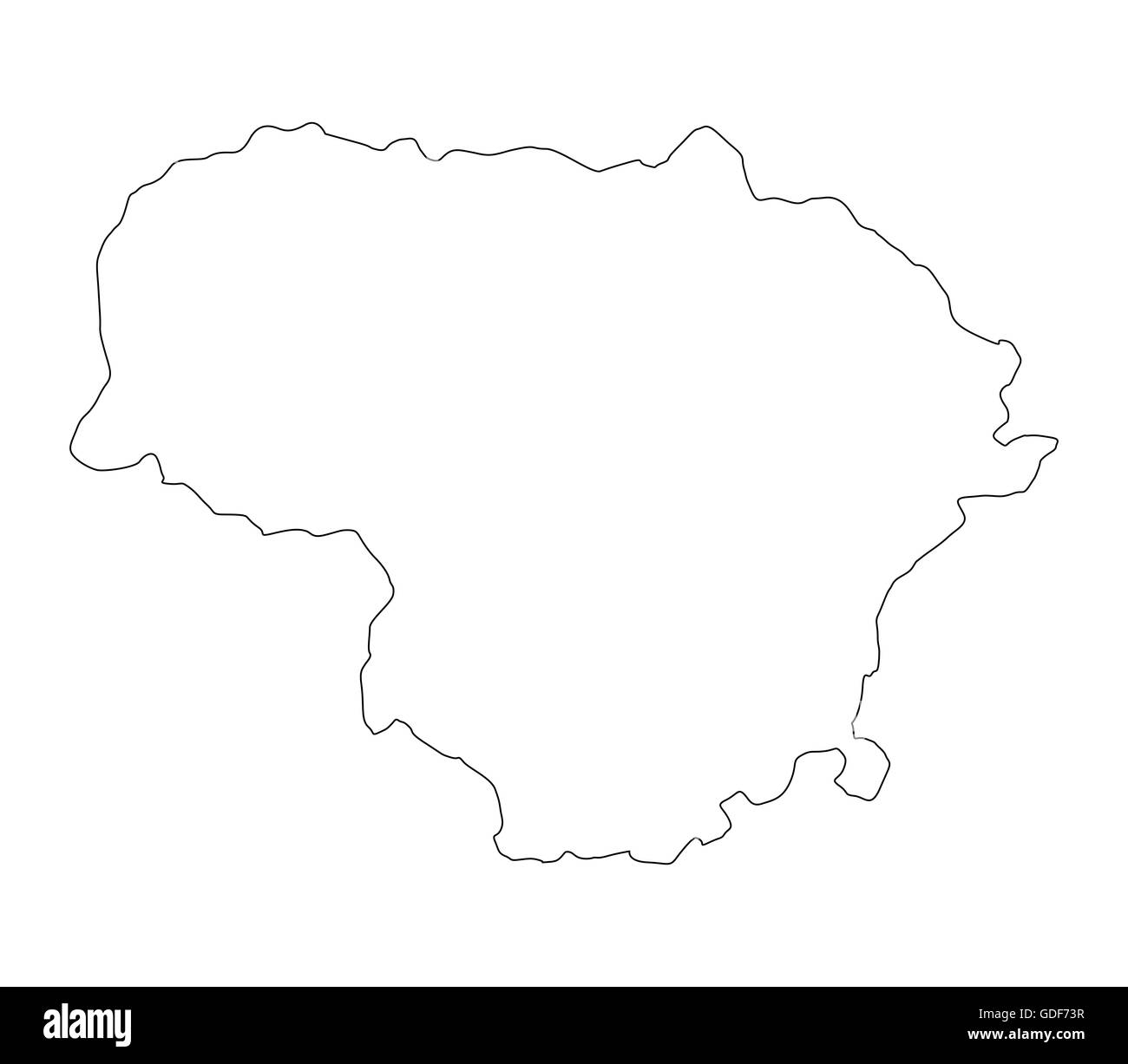 Lithuania map outline Black and White Stock Photos & Images - Alamy