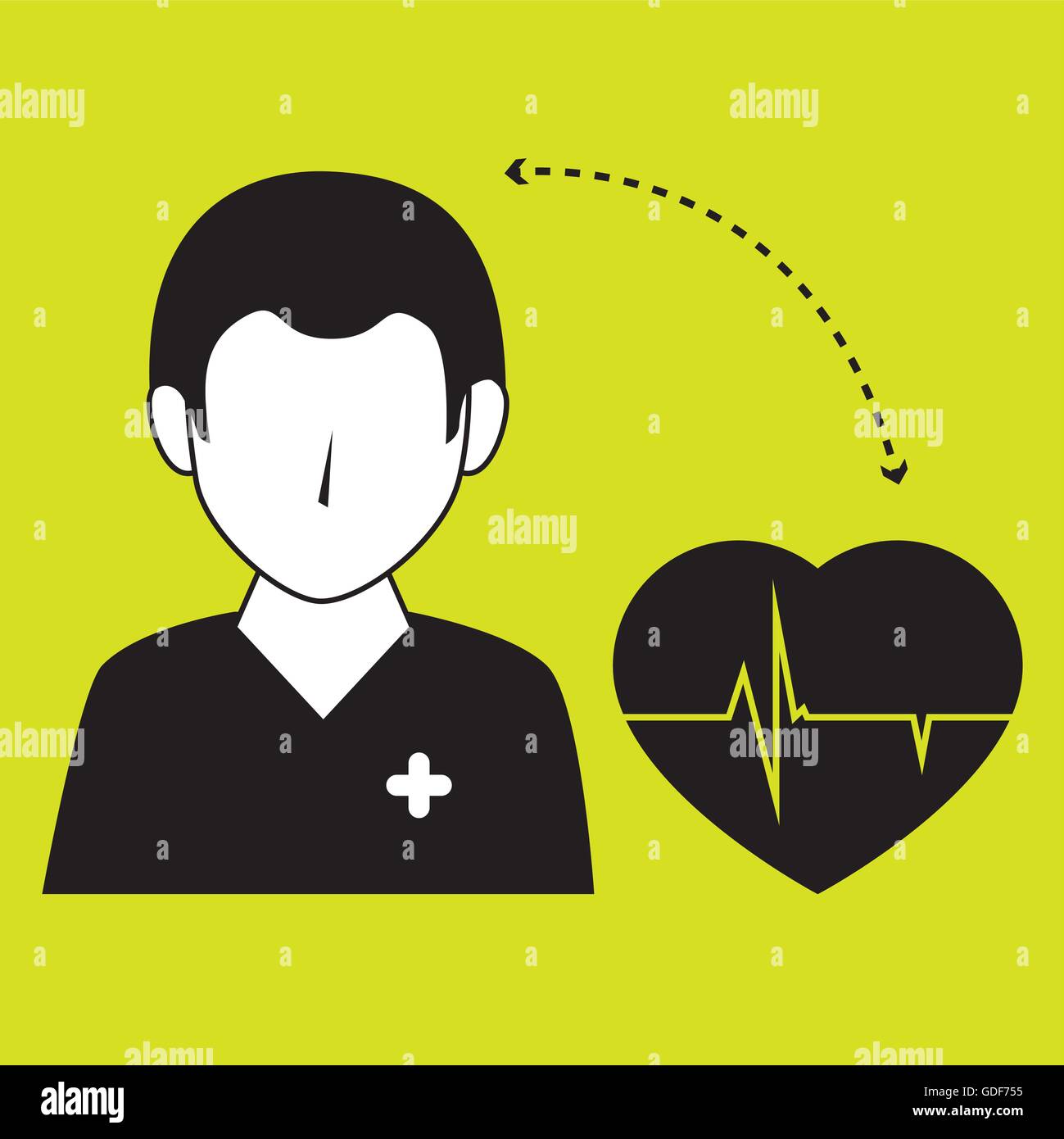 Cardiology patient adult Stock Vector Images - Alamy