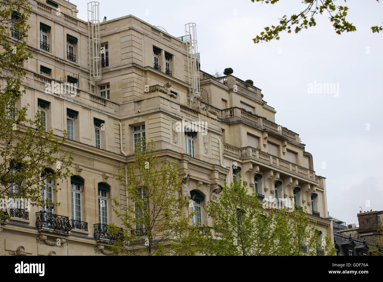 Paris windows in the morning Stock Photo - Alamy