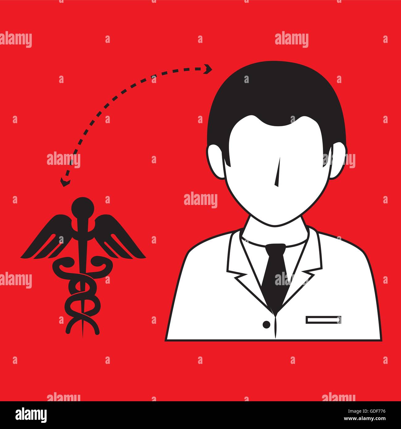 doctor with symbol medical isolated icon design Stock Vector Image ...
