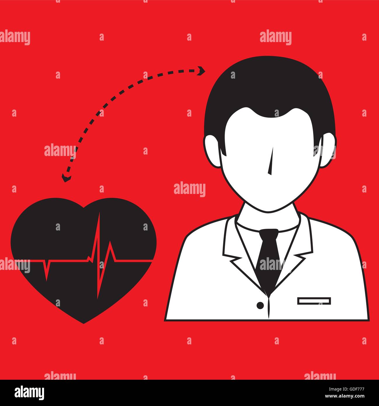 Cardiology patient adult Stock Vector Images - Alamy