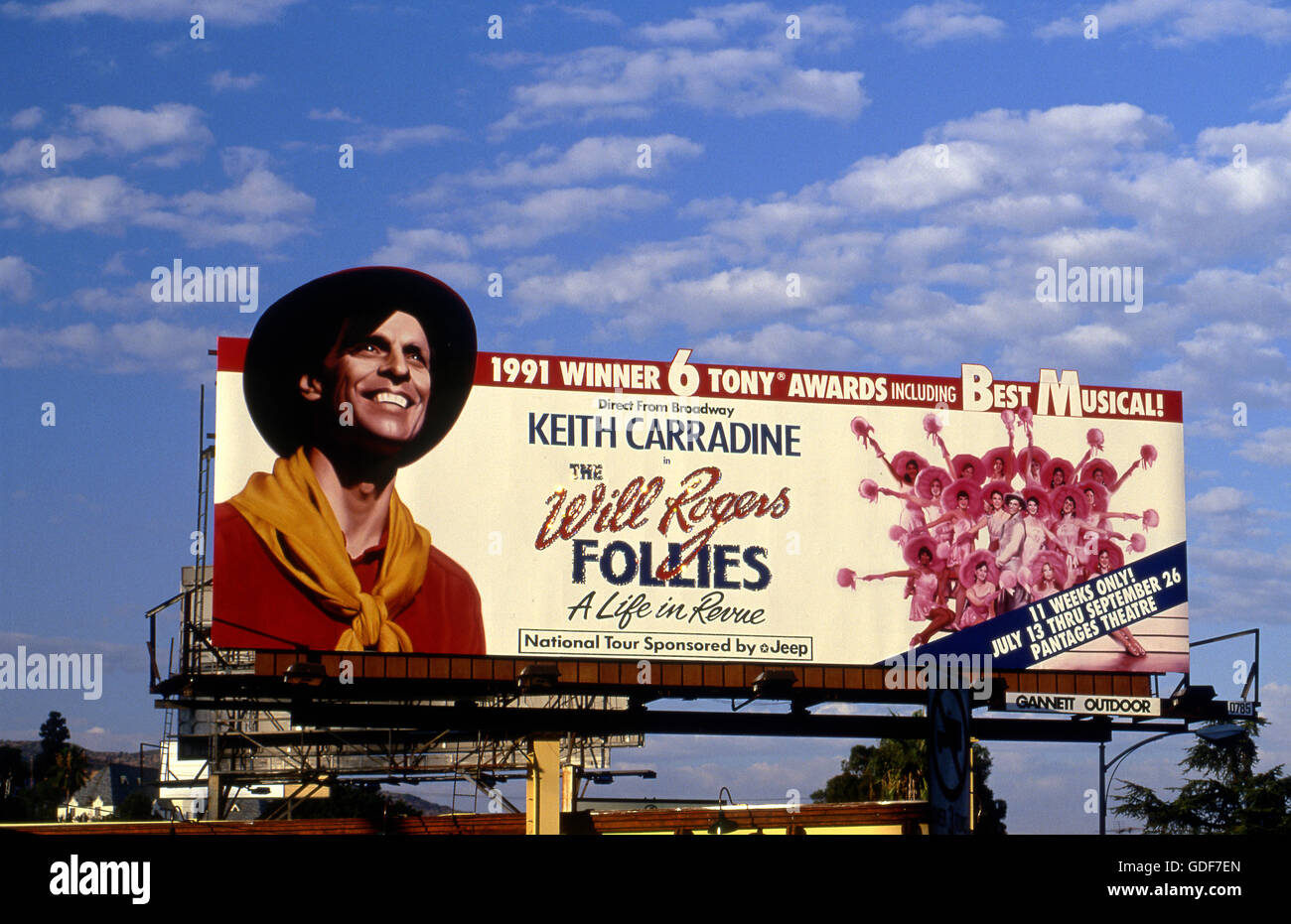 Keith Carradine on billboard for musical Will rogers Follies on the ...