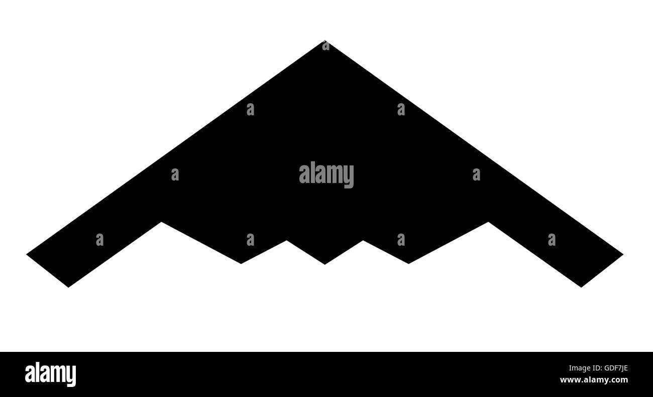 Black silhouette of a typical stealth bomber aircraft Stock Vector ...