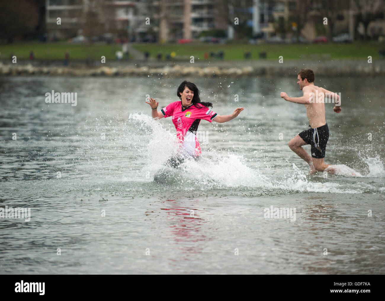 Man chasing woman hi-res stock photography and images - Alamy