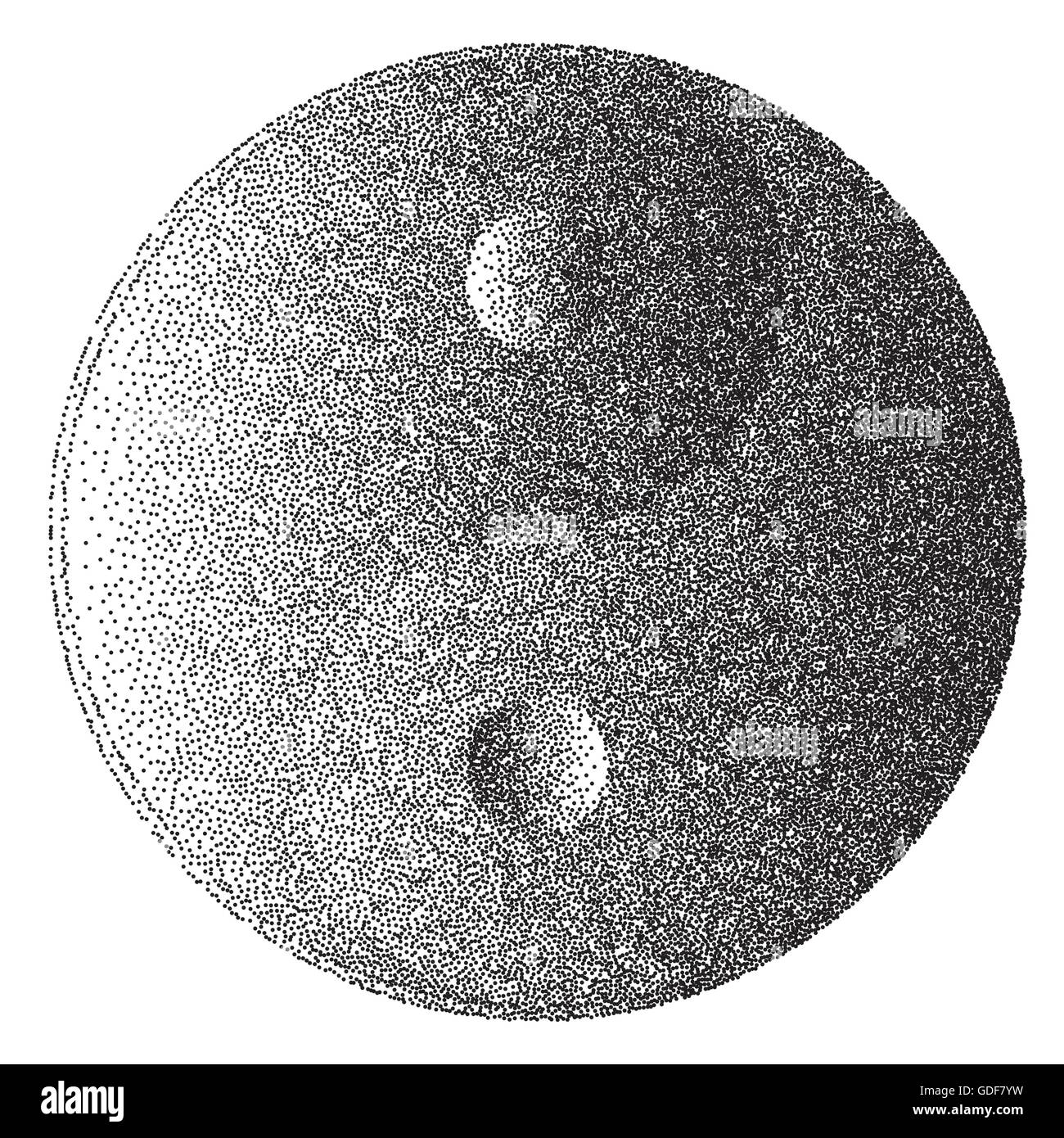 Yin and Yang sign in a dotter stipple style effect Stock Vector Image ...
