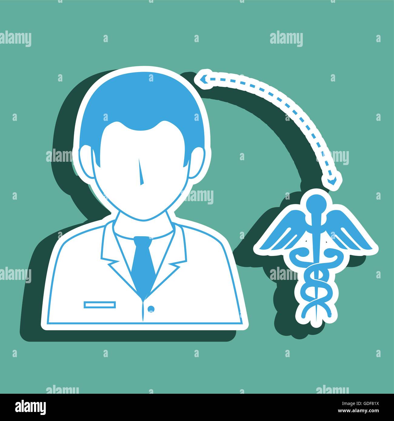 doctor with symbol medical isolated icon design Stock Vector Image ...