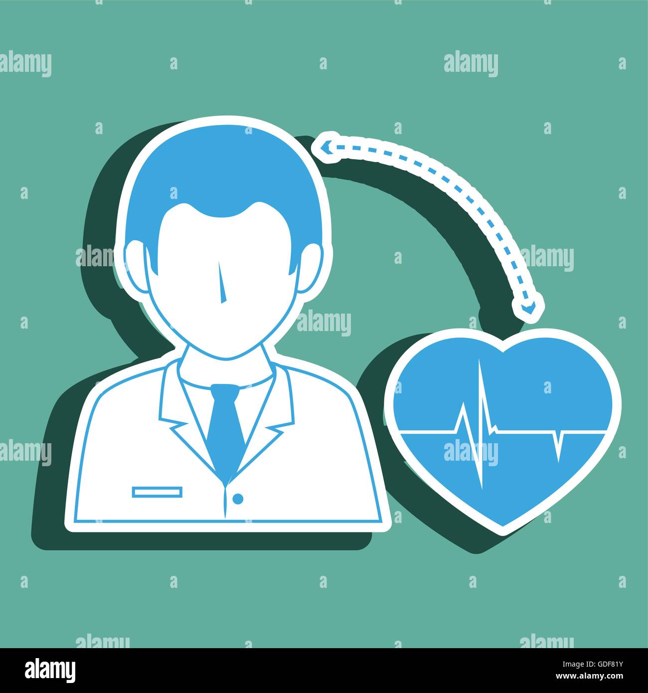 Cardiology patient adult Stock Vector Images - Alamy