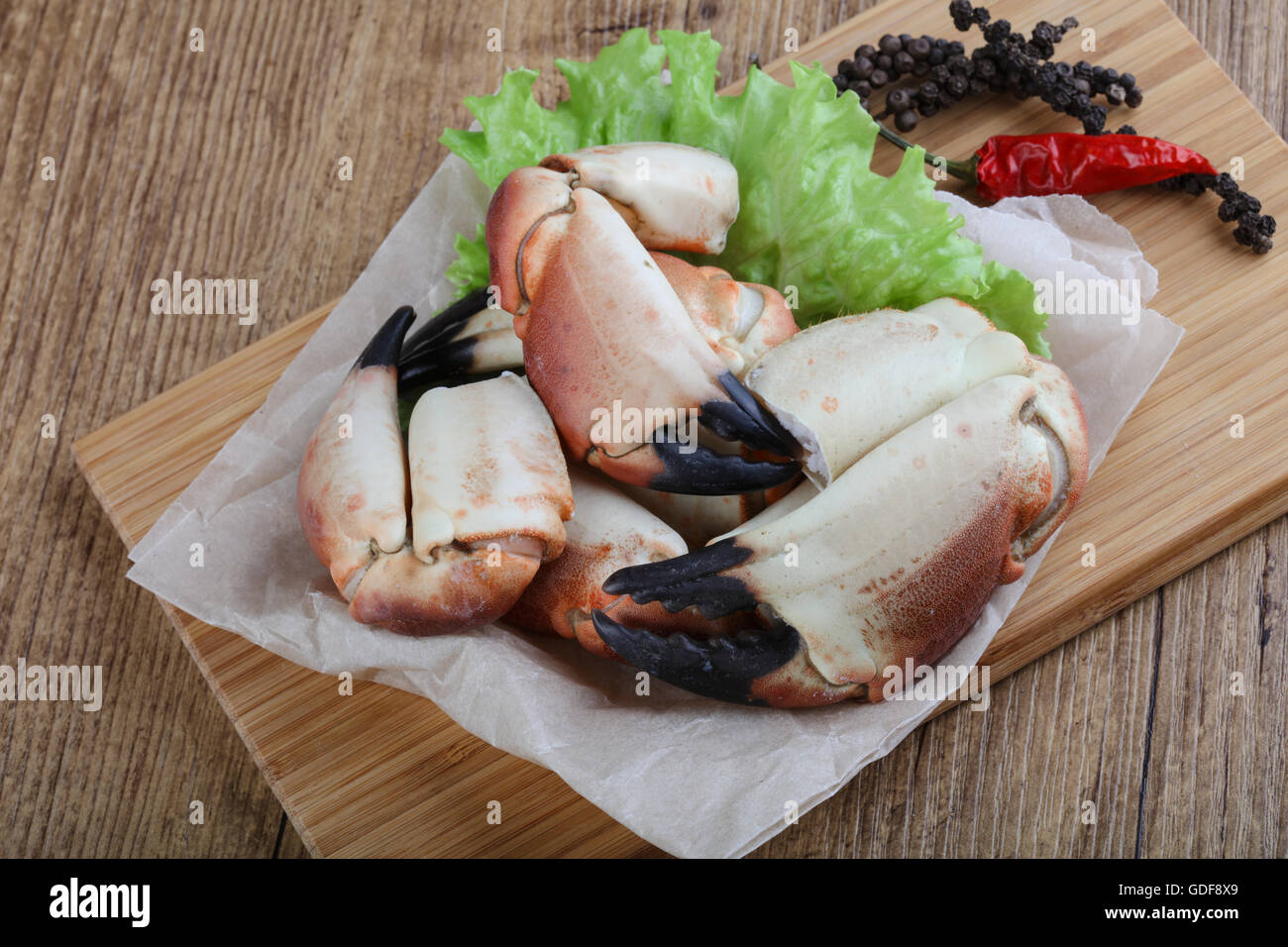 Fresh seafood - Crad claws with delicacy meat Stock Photo - Alamy