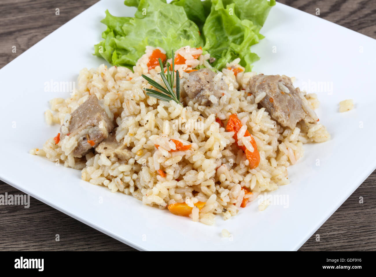 Pilau rice with meat and carrot Stock Photo - Alamy
