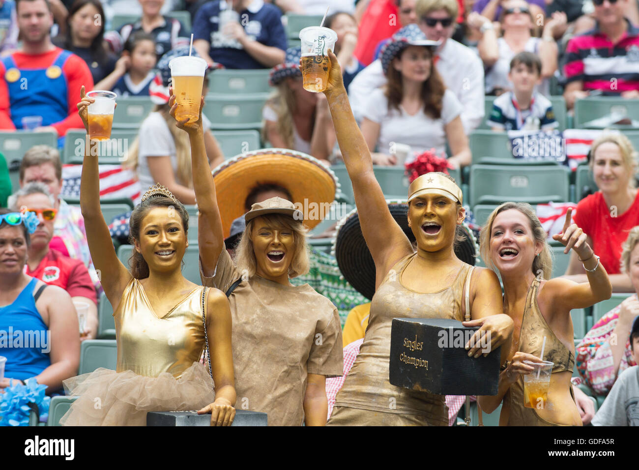 Rugby fans dressed up hi-res stock photography and images - Alamy