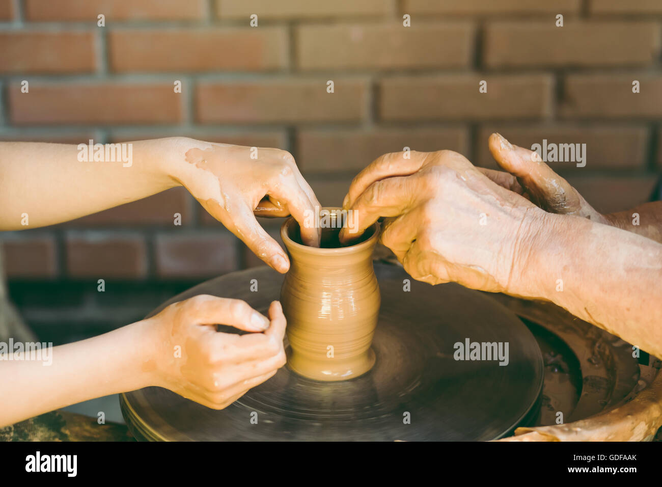 Child pottery clay hi-res stock photography and images - Alamy