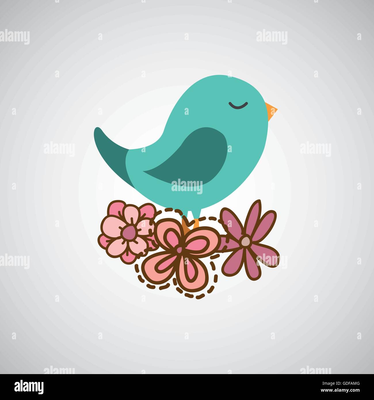 bird flower nature Stock Vector Image & Art - Alamy