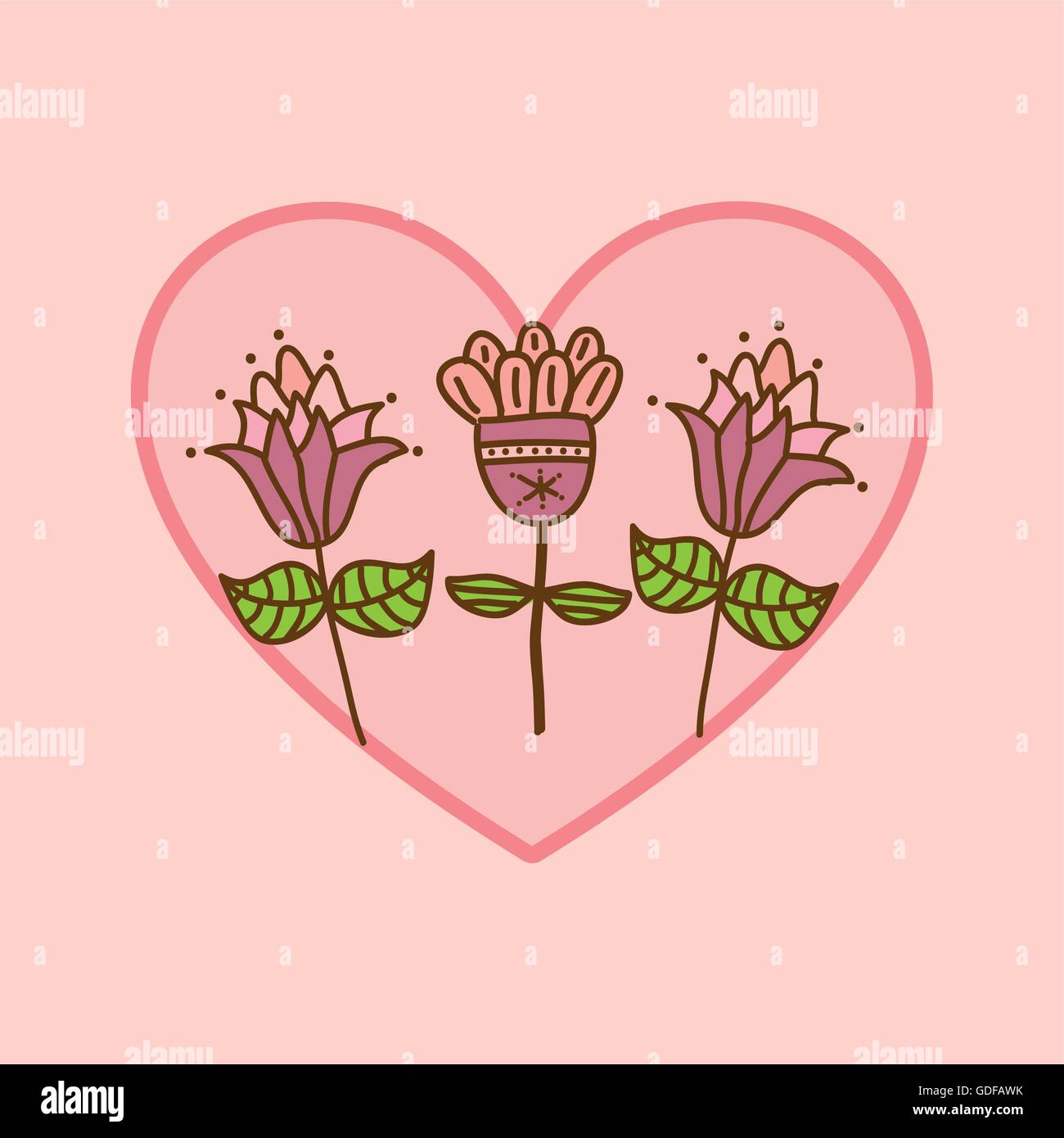 flower heart rose Stock Vector Image & Art - Alamy