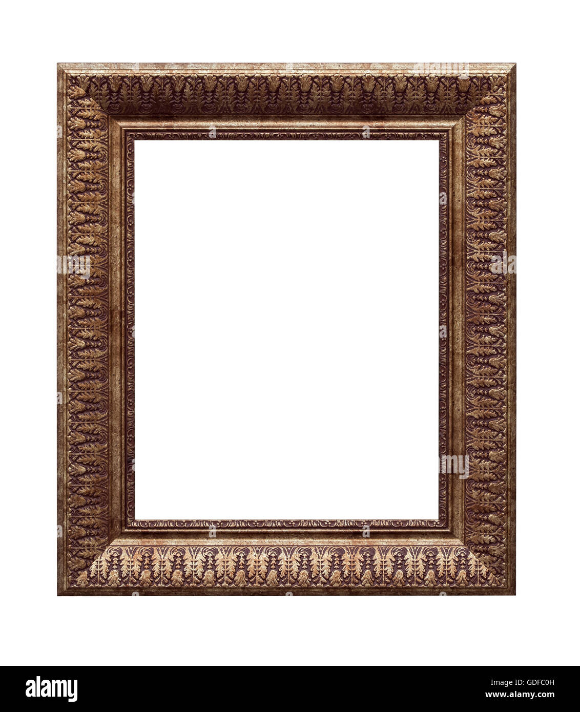 Golden classic painting canvas frame Stock Photo - Alamy