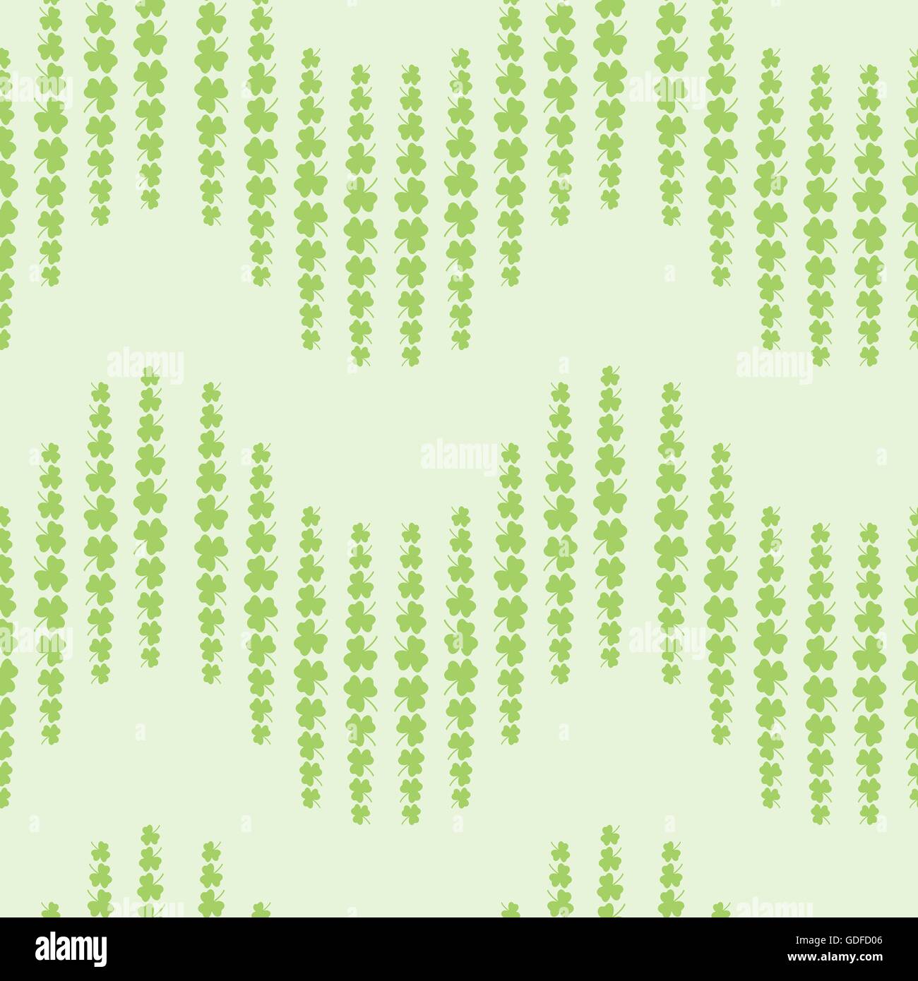 Nice pattern with clover leaves on green background Stock Vector Image ...
