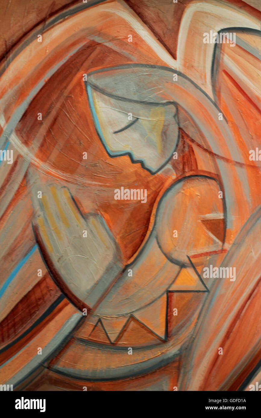 Photograph of a praying angel in an expressionist style Stock Photo - Alamy