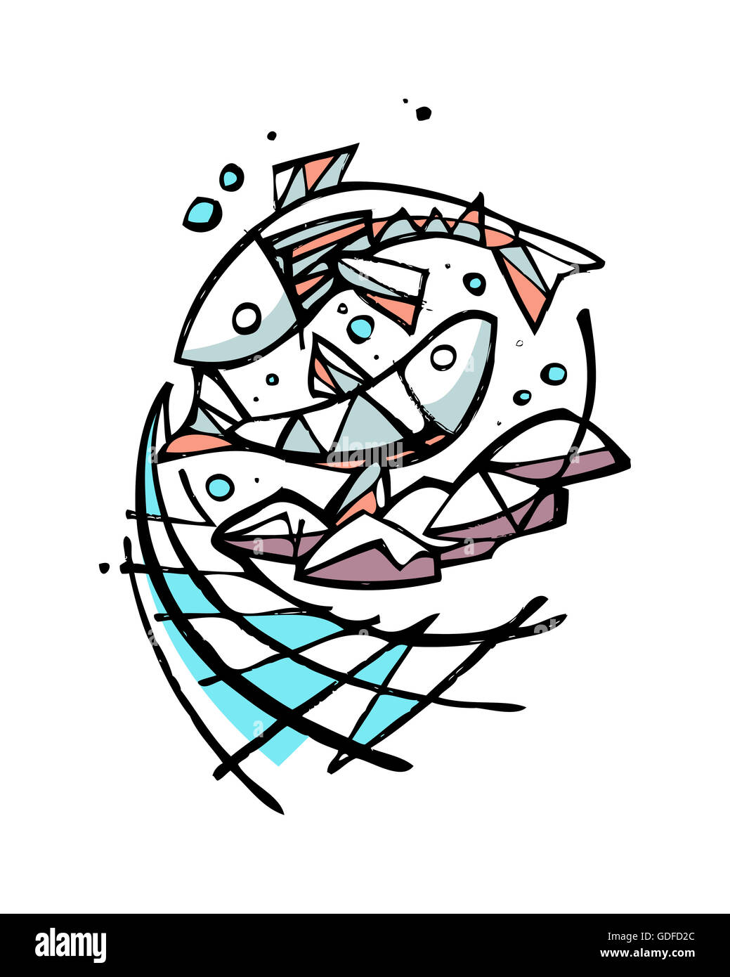 Drawing jesus christ miracle water Cut Out Stock Images & Pictures - Alamy