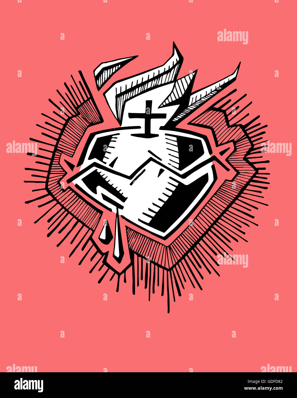 Sacred heart fire hi-res stock photography and images - Alamy