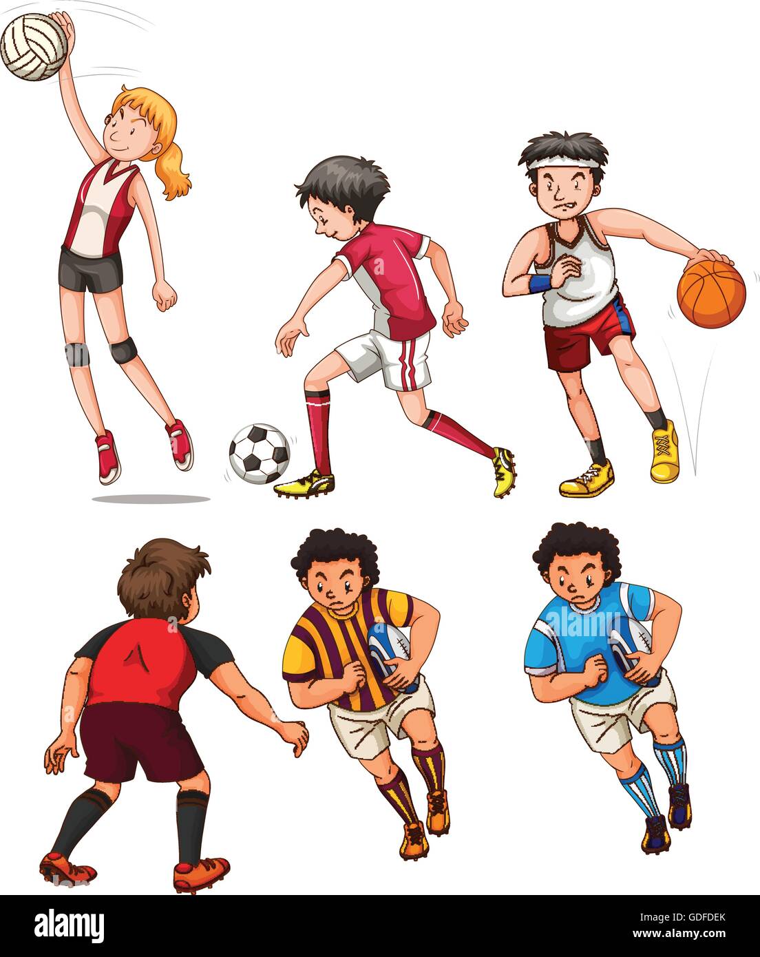 People doing different sports illustration Stock Vector Image & Art - Alamy