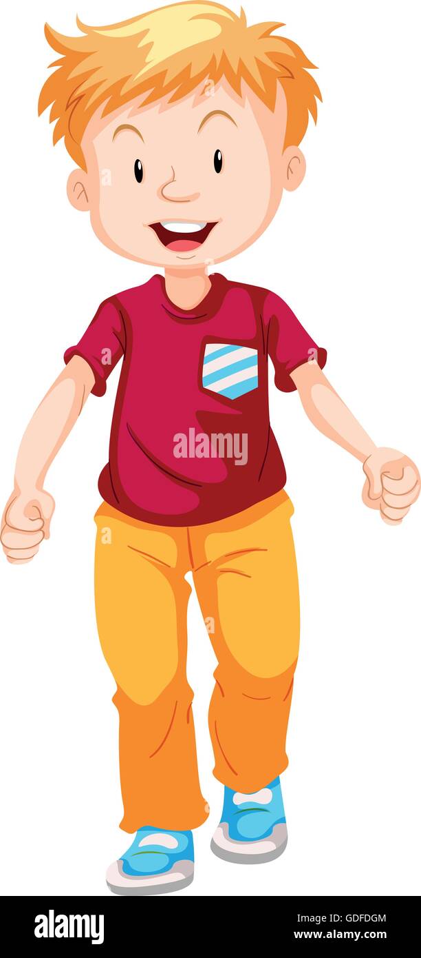 Little boy smiling alone illustration Stock Vector Image & Art - Alamy