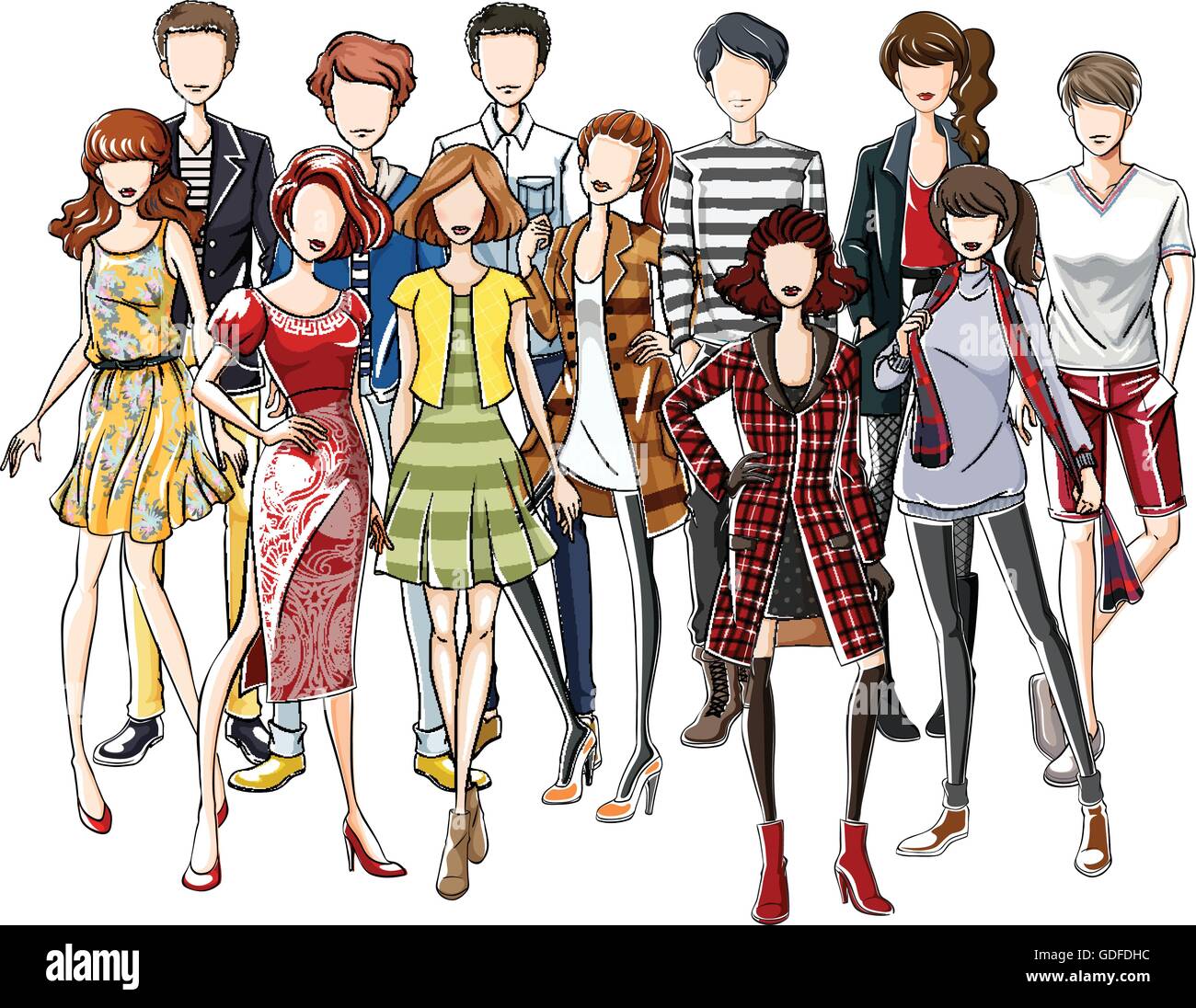 People wearing shorts Stock Vector Images - Alamy