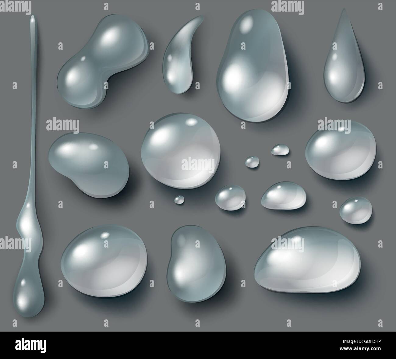 Different shapes of water drops illustration Stock Vector Image & Art ...