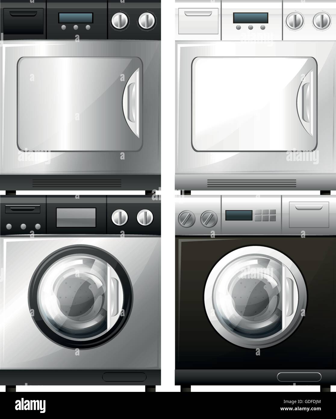 Washing and drying machines illustration Stock Vector Image & Art - Alamy