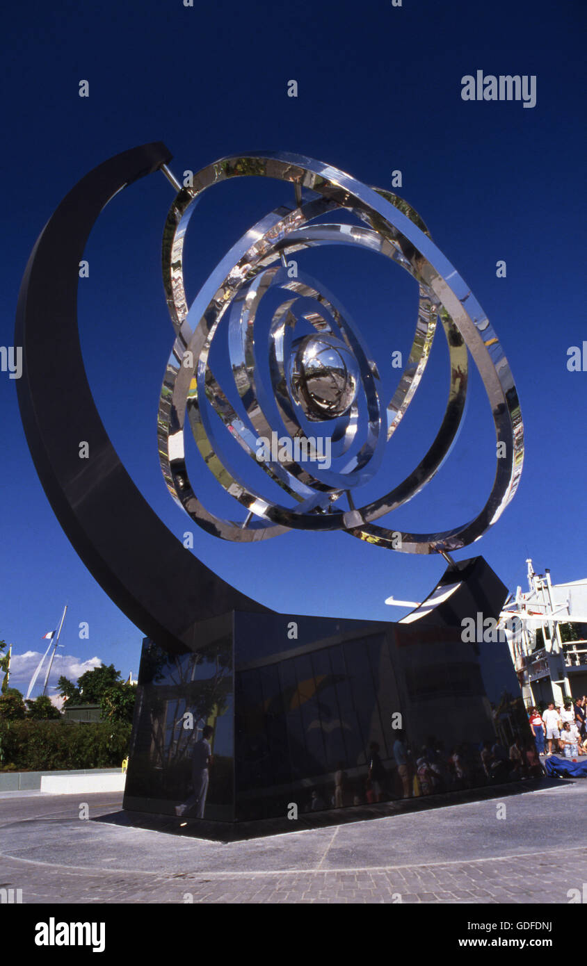 Astronomy statue at the Brisbane Expo 88. Brisbane, Queensland ...