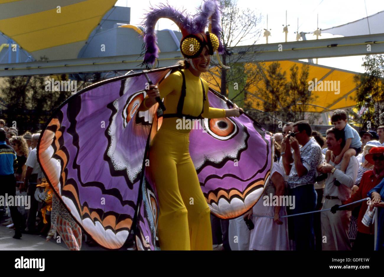 The Expansive butterfly on the Expo parade at Expo 88. Brisbane ...