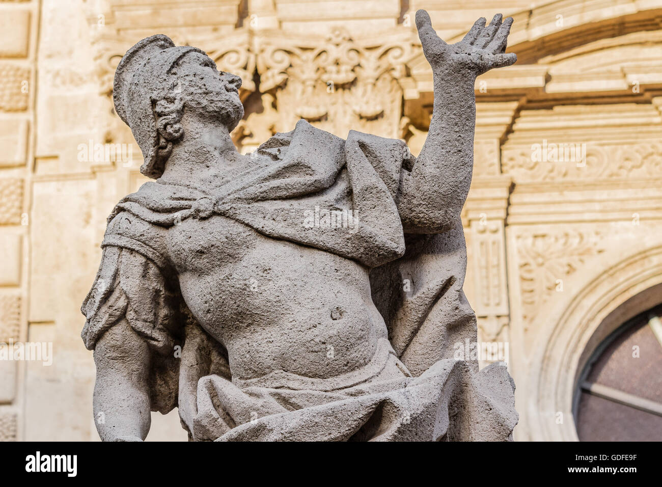 Detail of a statue in a Sicilian baroque church Stock Photo - Alamy
