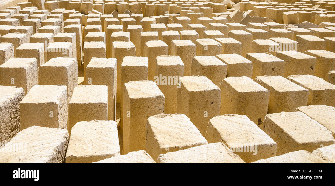 A multidute of tufa blocks in a stone quarry Stock Photo - Alamy