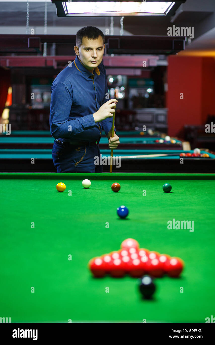 Ball and Snooker Player Stock Photo - Alamy