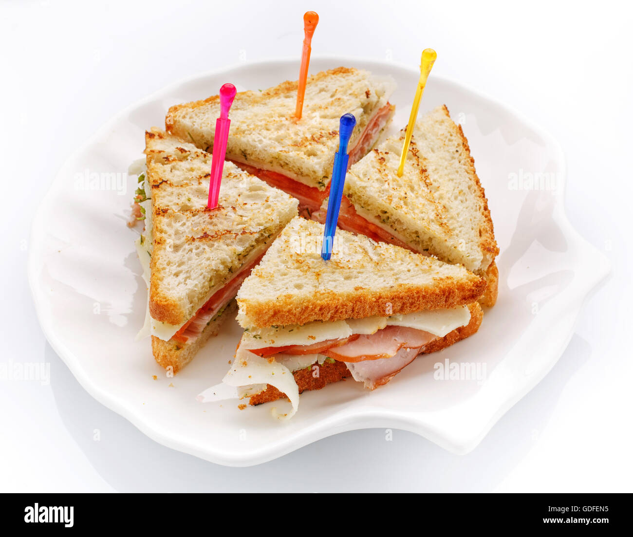 Delicious buffet, settee on white background Stock Photo - Alamy