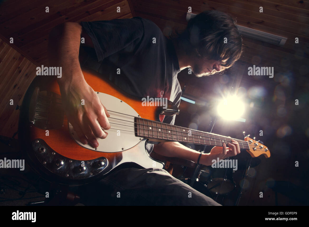 guy playing bass Stock Photo - Alamy