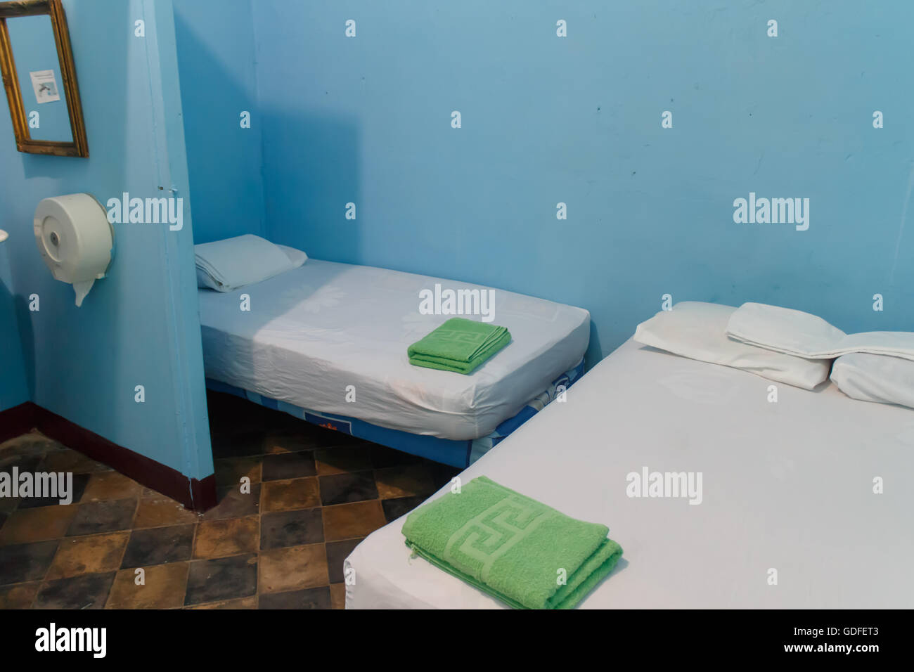 indoor hostel room view Stock Photo - Alamy