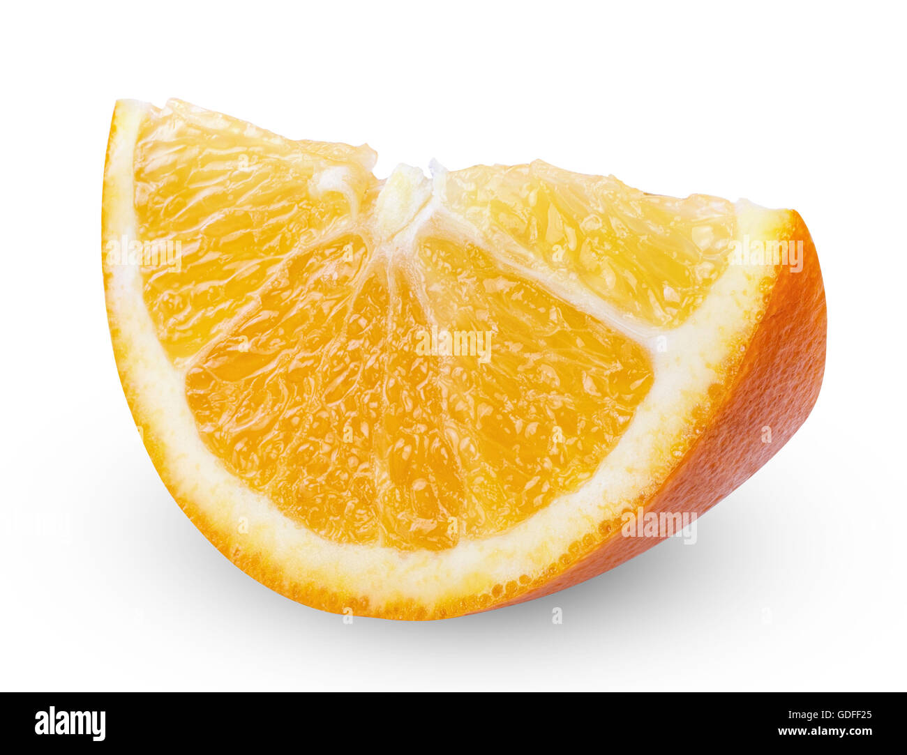 segment of fresh orange isolated on white background Stock Photo - Alamy