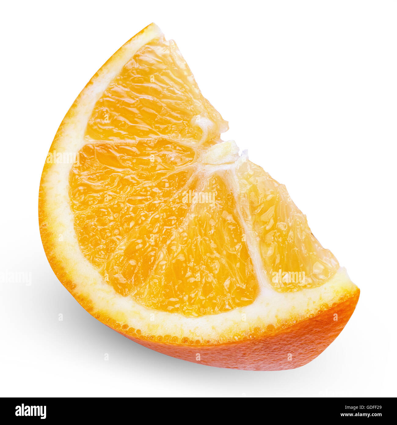 segment of fresh orange isolated on white background Stock Photo - Alamy