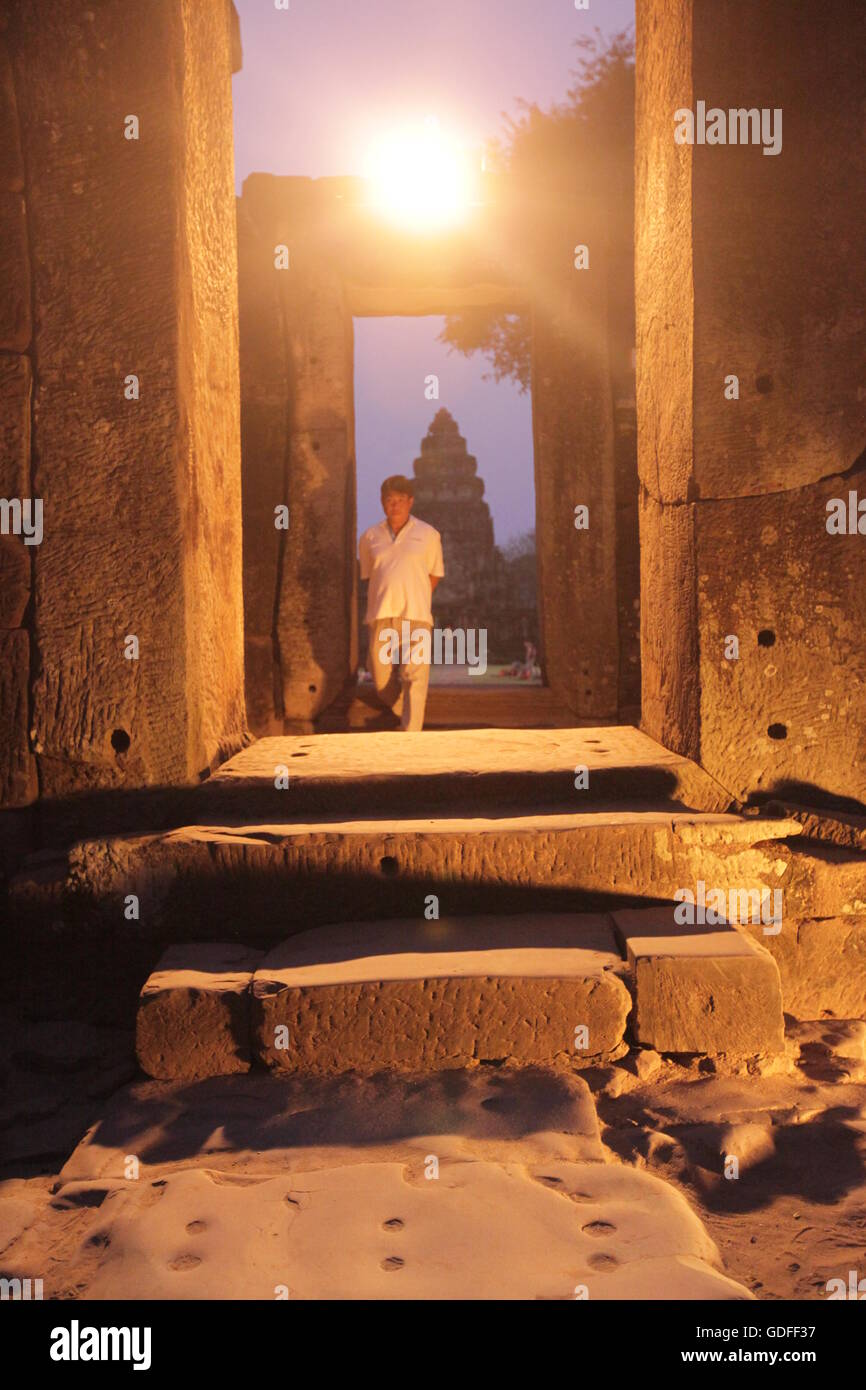 the phimai khmer Temple in the town of Phimai near the city of Khorat ...